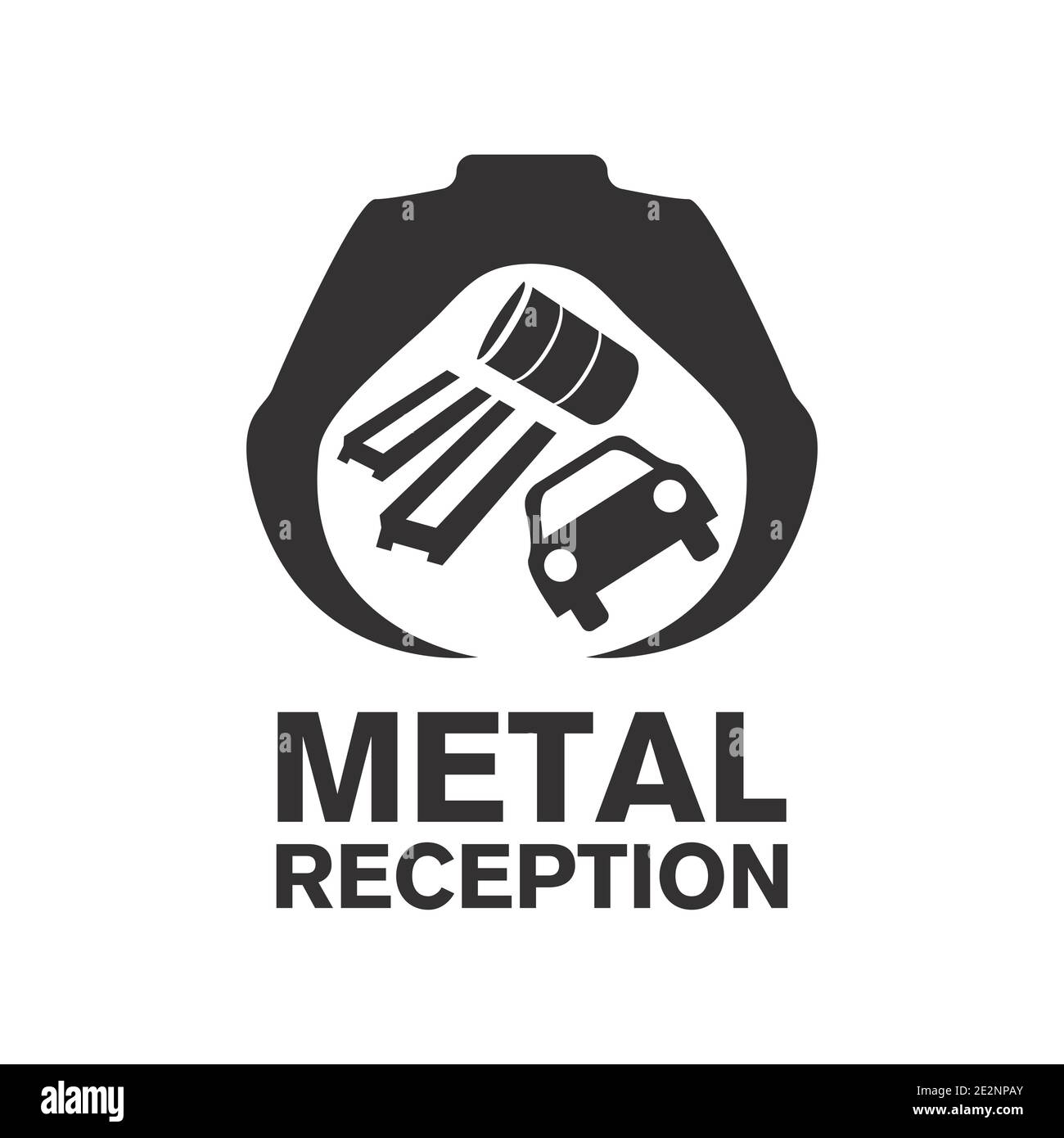 vector logo reception and utilization metal Stock Vector Image & Art ...