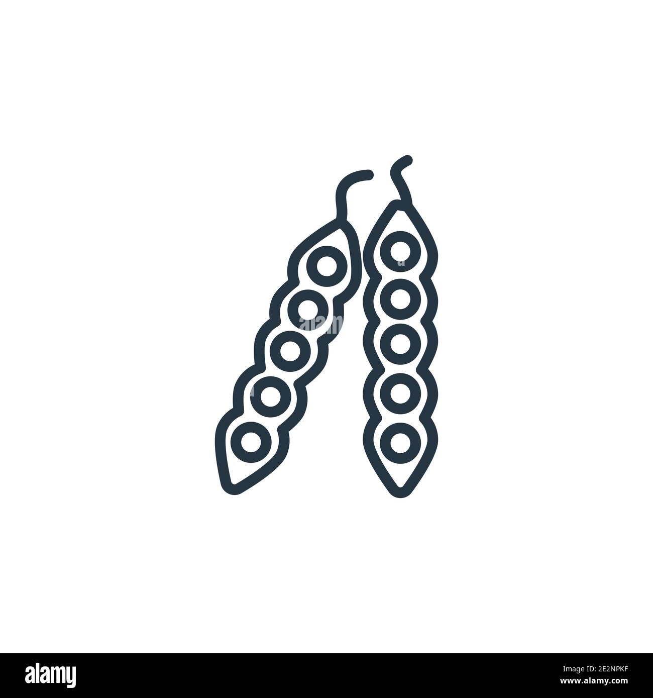 Soya outline vector icon. Thin line black soya icon, flat vector simple ...