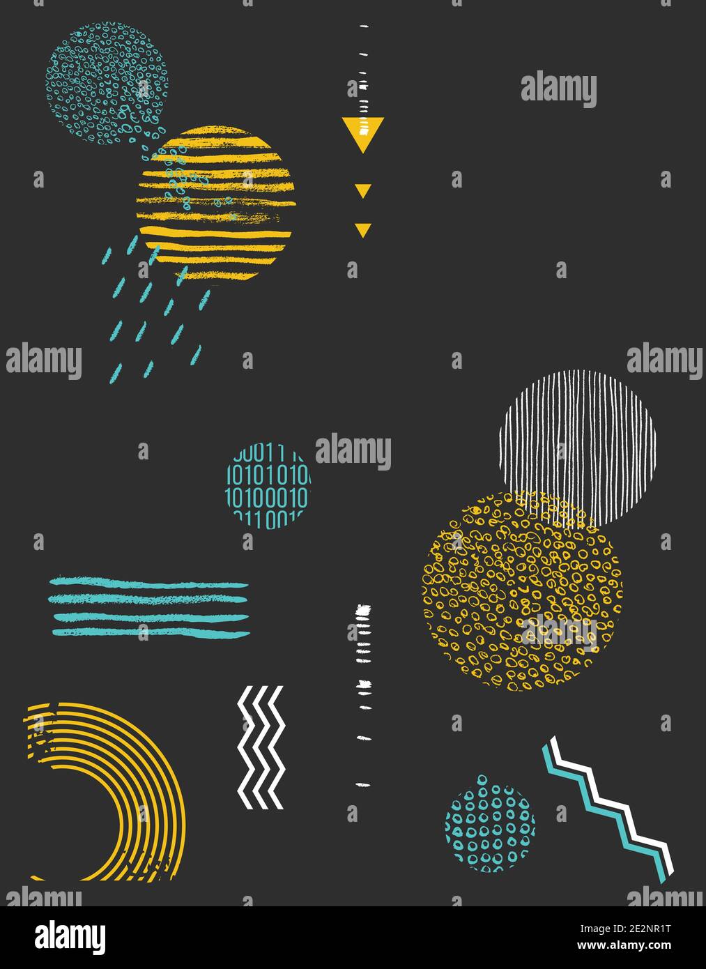 Beautiful vector black white background. Gand Drawn sketch Lines, dots ...