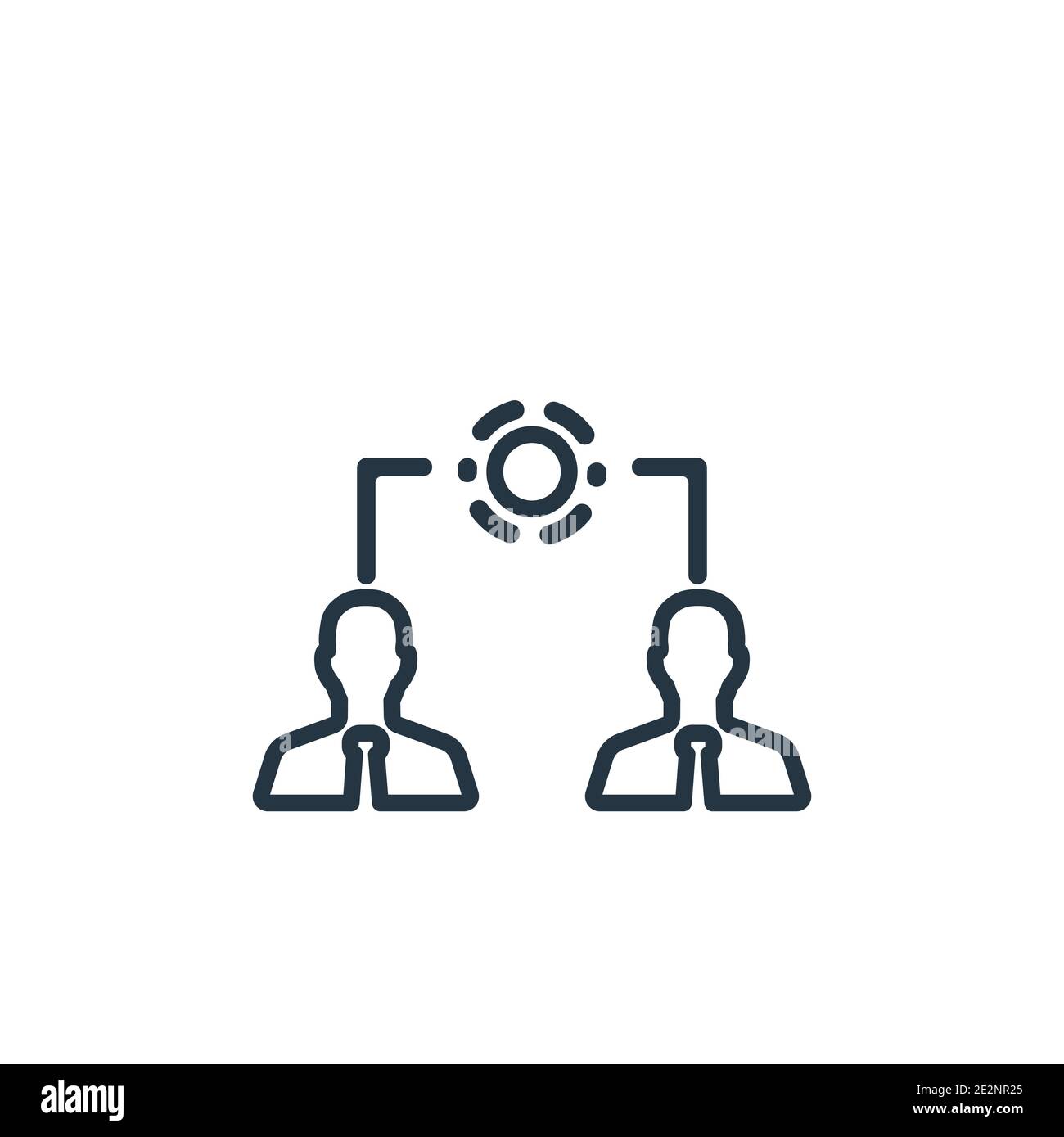 Sociology outline vector icon. Thin line black sociology icon, flat ...