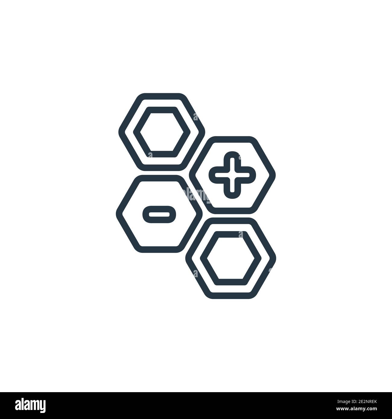 Eco power cells outline vector icon. Thin line black eco power cells ...