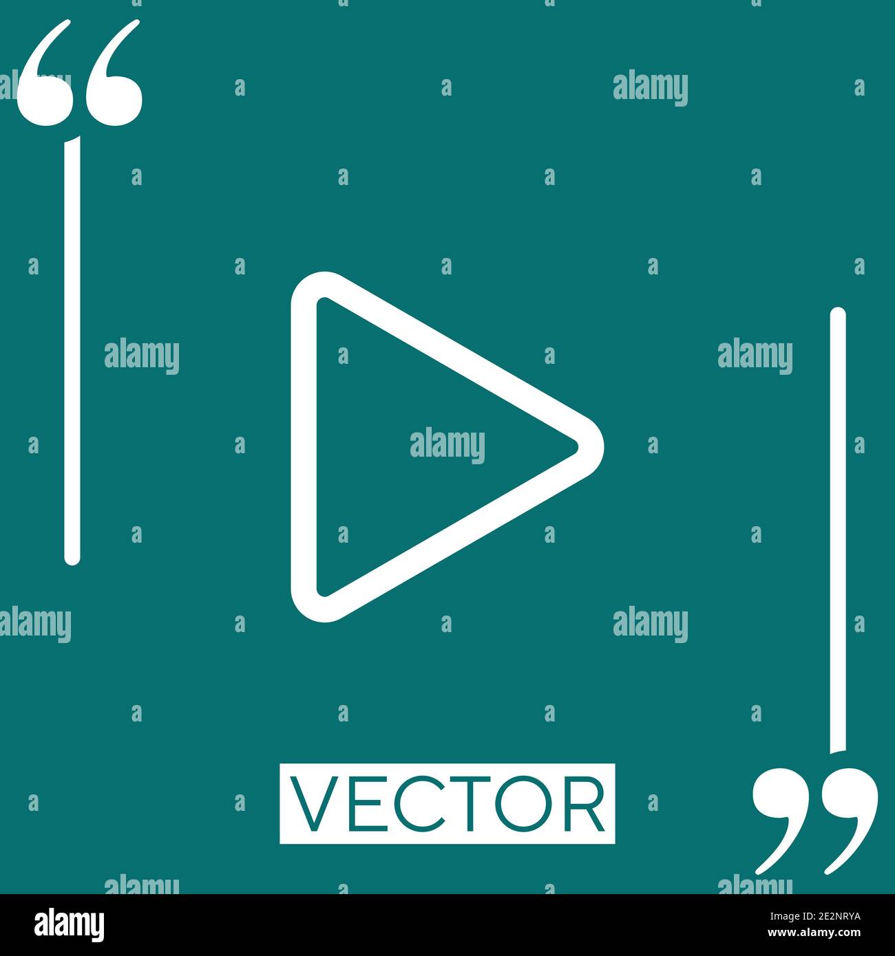 play triangle outline Linear icon. Editable stroke line Stock Vector ...