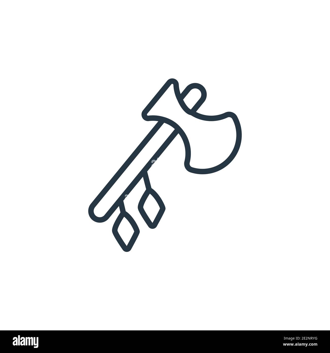 Tomahawk outline vector icon. Thin line black tomahawk icon, flat vector simple element ...