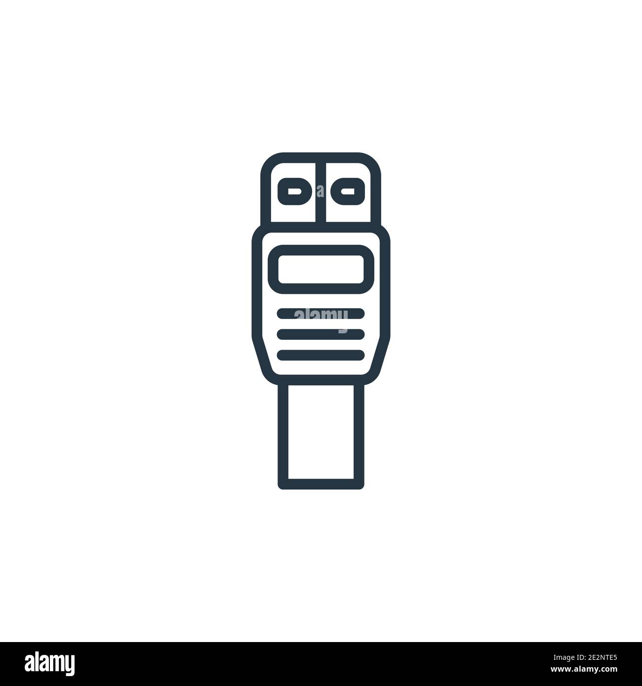 Sata outline vector icon. Thin line black sata icon, flat vector simple ...