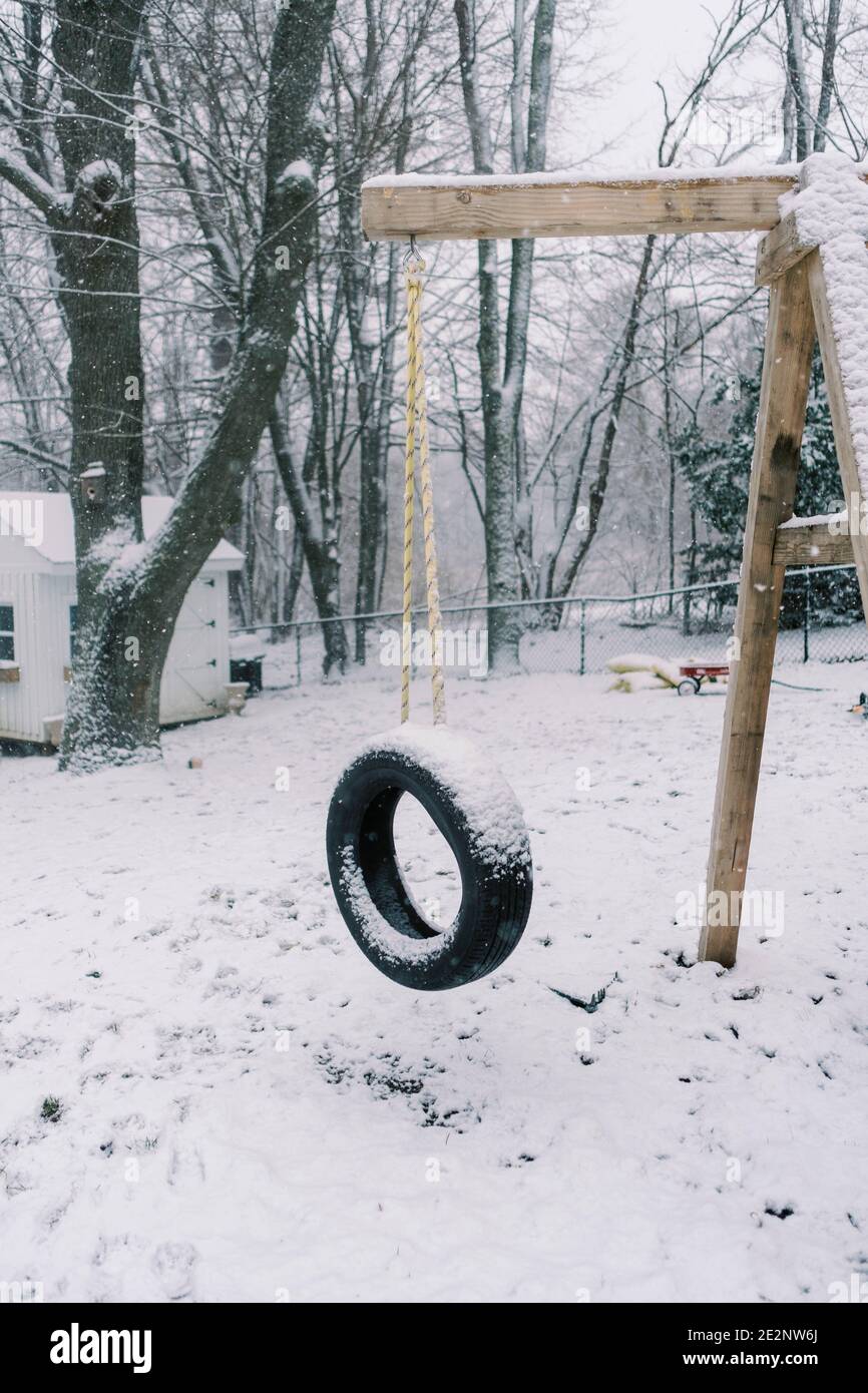 Swing set backyard hi-res stock photography and images - Alamy