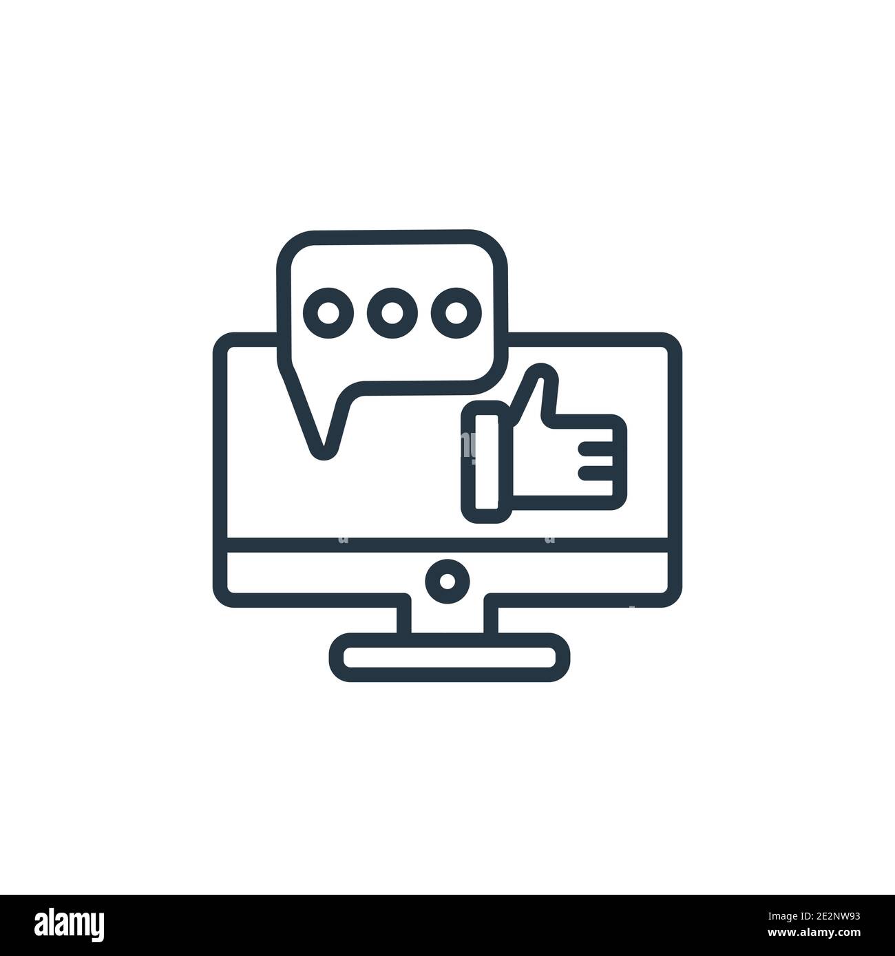 Social media outline vector icon. Thin line black social media icon ...