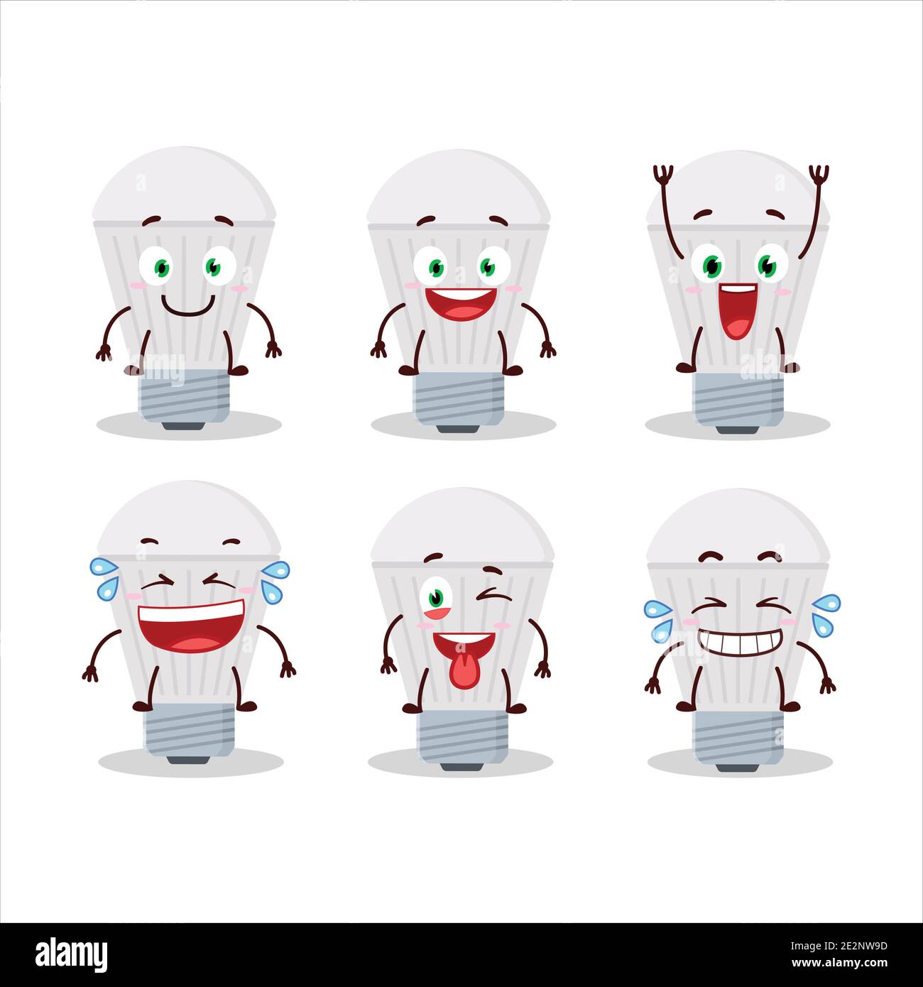 Cartoon character of led with smile expression. Vector illustration ...
