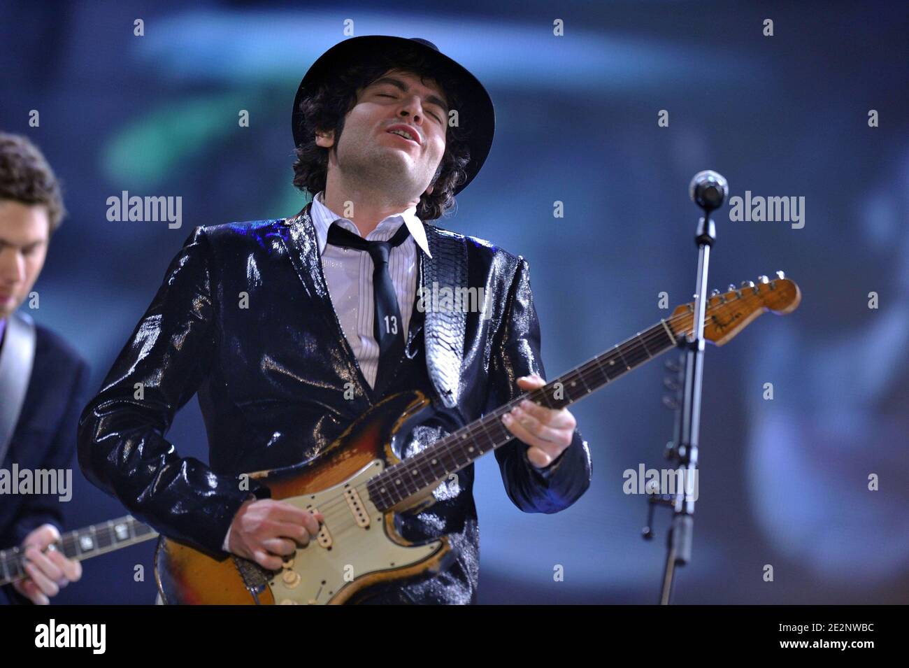 French singer M performs live during the 25th 'Victoires de la Musique ...
