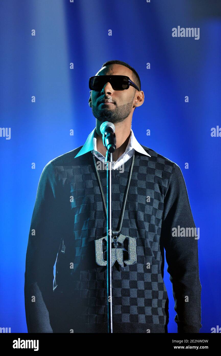 Singer La Fouine performs live during the 25th 'Victoires de la Musique ...