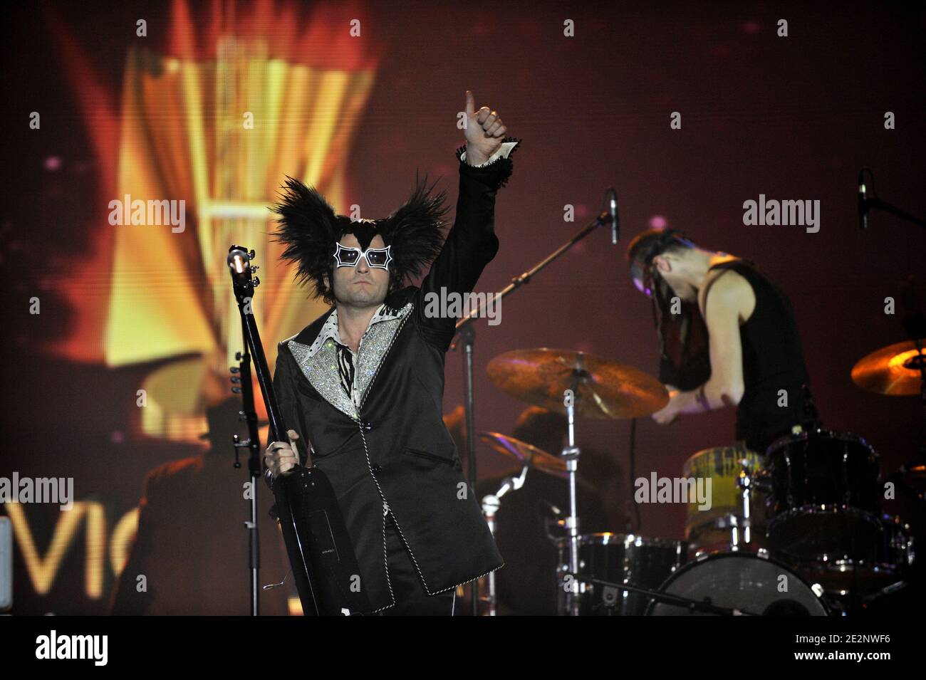 French singer M performs live during the 25th 'Victoires de la Musique ...