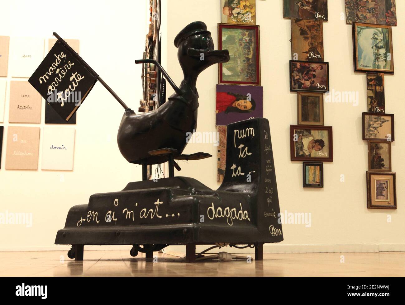 "Performer artist Ben (Benjamin Vautier) poses in his retrospective ...