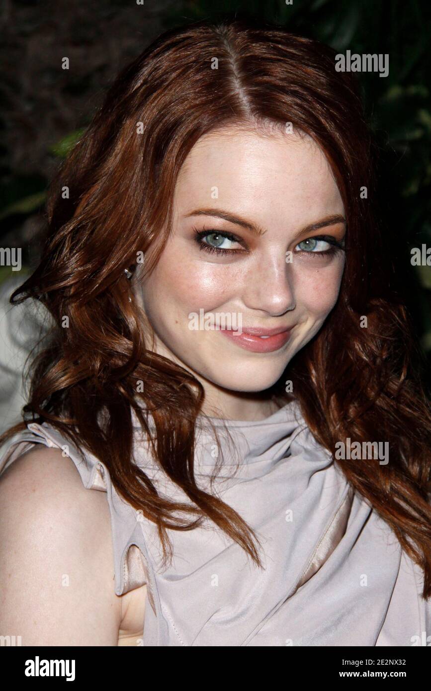 Emma Stone arriving for QVC Red Carpet Style Pre-Oscar Party held at ...