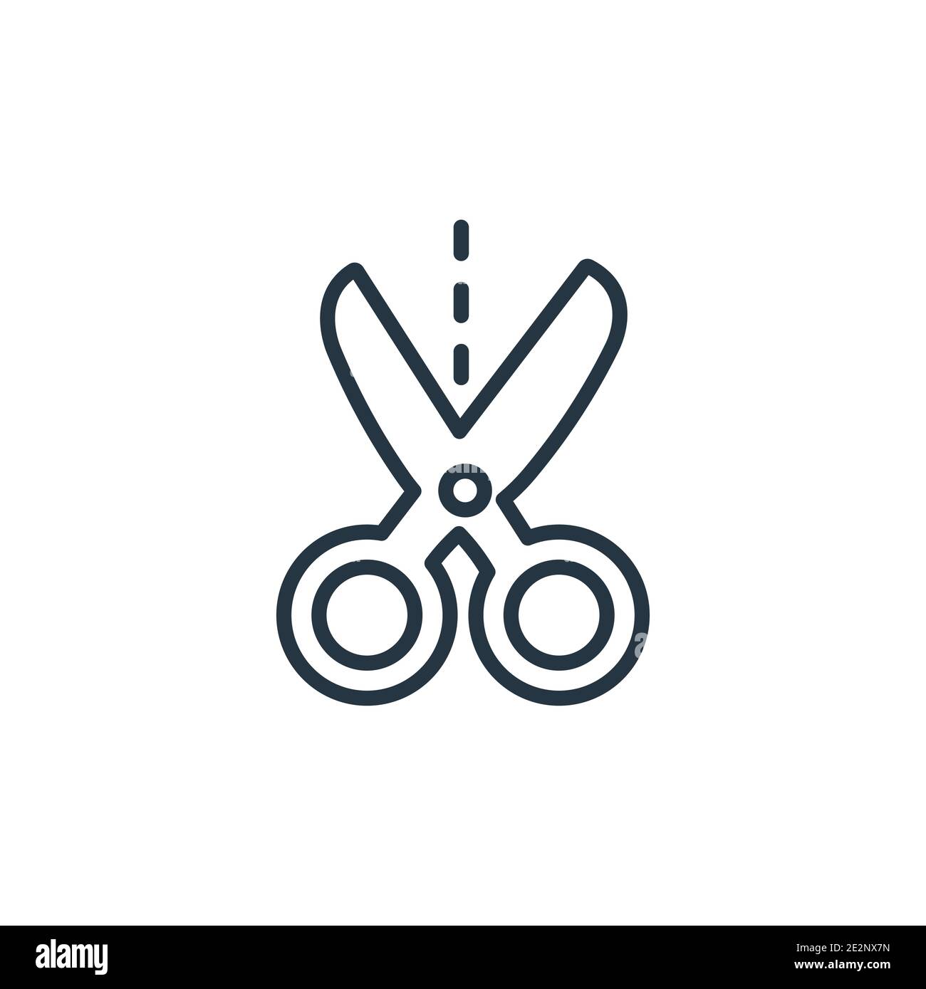 Cutting outline vector icon. Thin line black cutting icon, flat vector ...