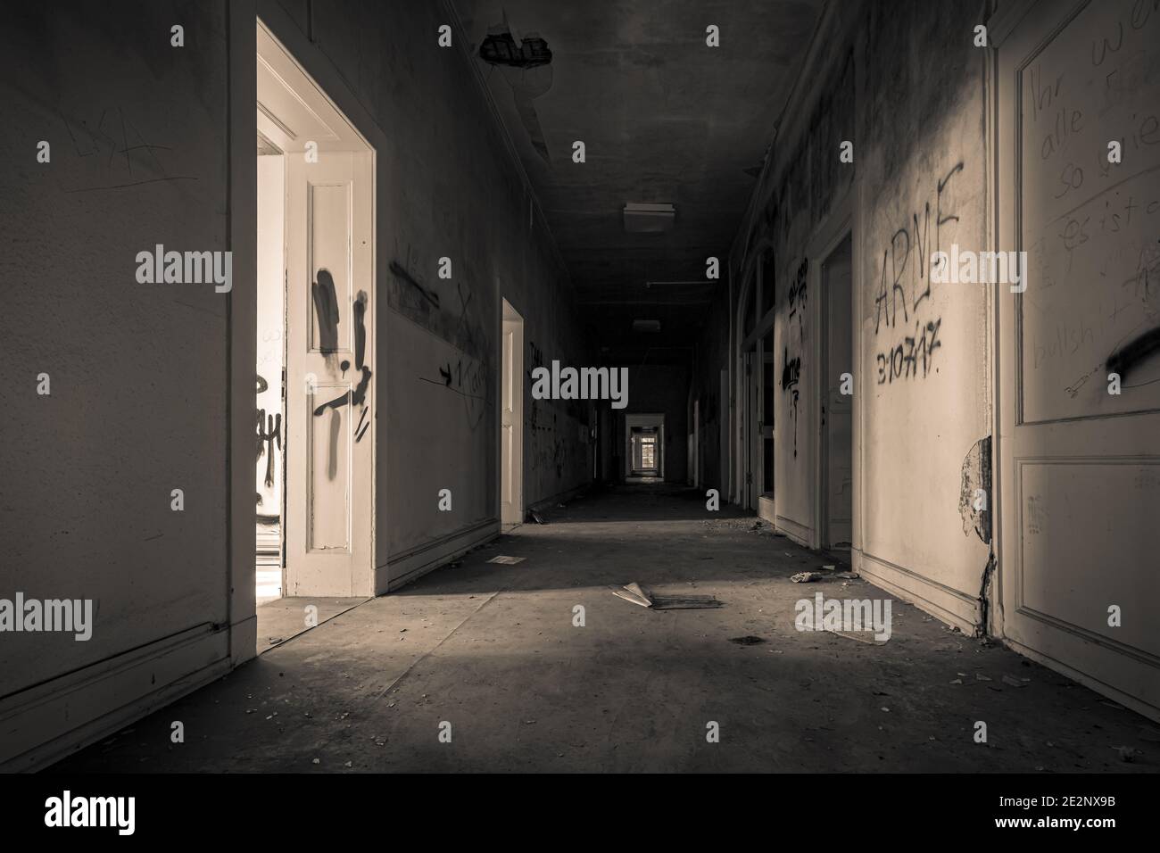 Creepy Asylum Hallways