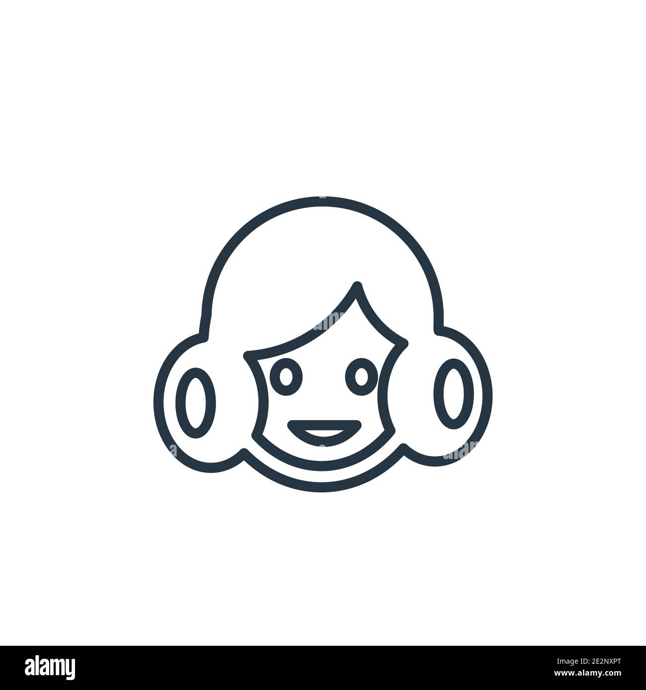 Aunt outline vector icon. Thin line black aunt icon, flat vector simple ...