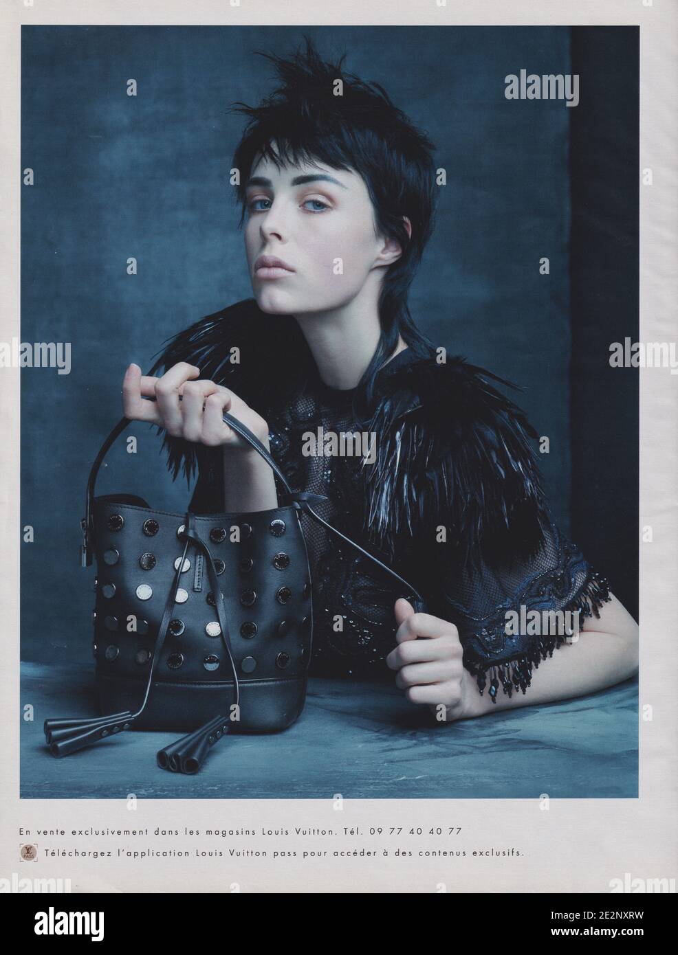 poster advertising Louis Vuitton with Edie Campbell in paper magazine ...