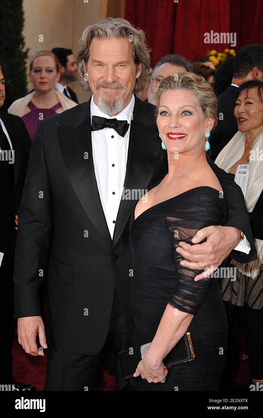 Jeff Bridges and Susan Geston arriving at the 82nd Academy Awards ...