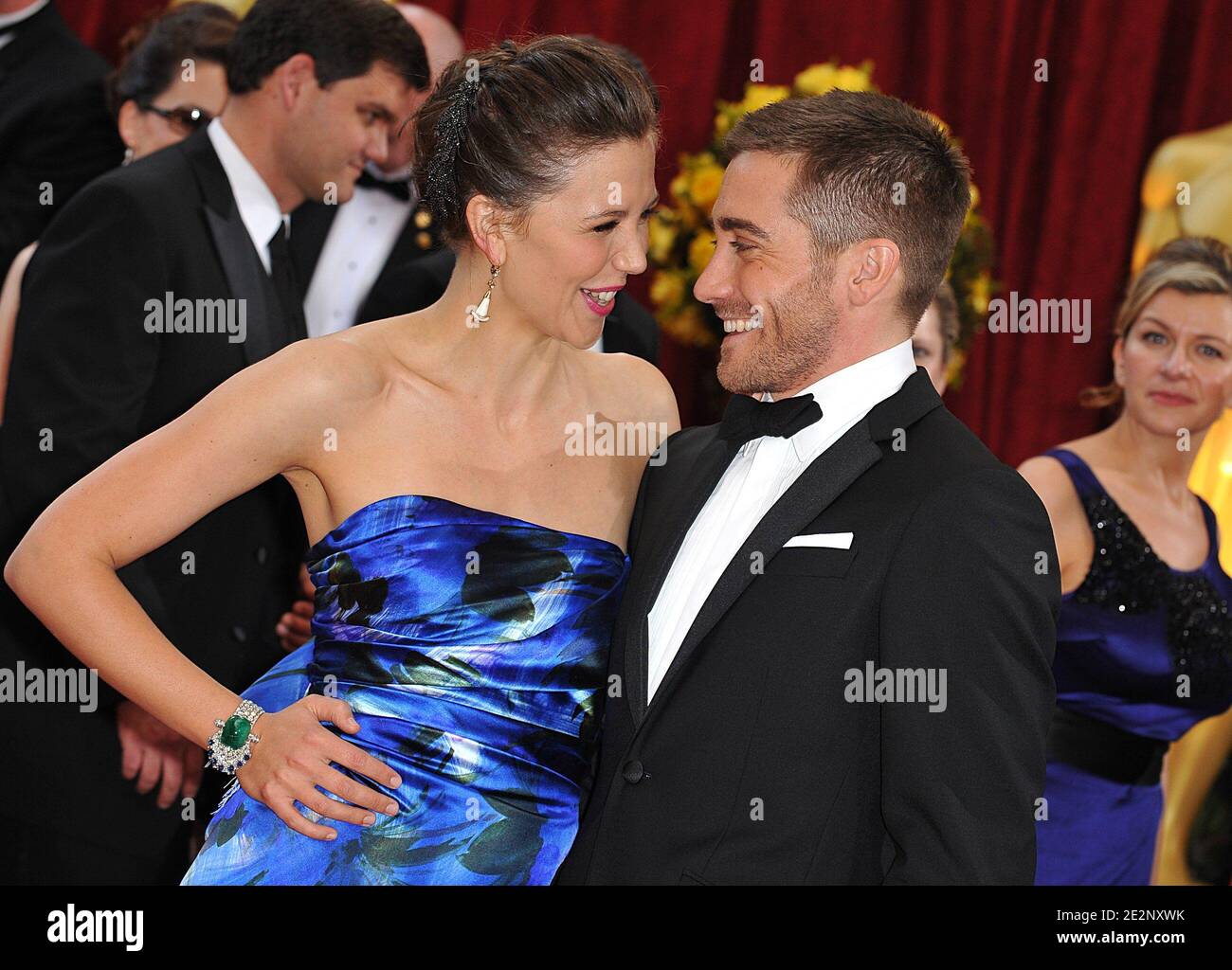 Maggie and Jake Gyllenhaal arriving at the 82nd Academy Awards ceremony ...