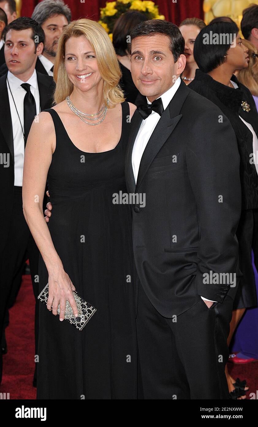 Steve Carell and wife Nancy Carell arriving at the 82nd Academy Awards ...