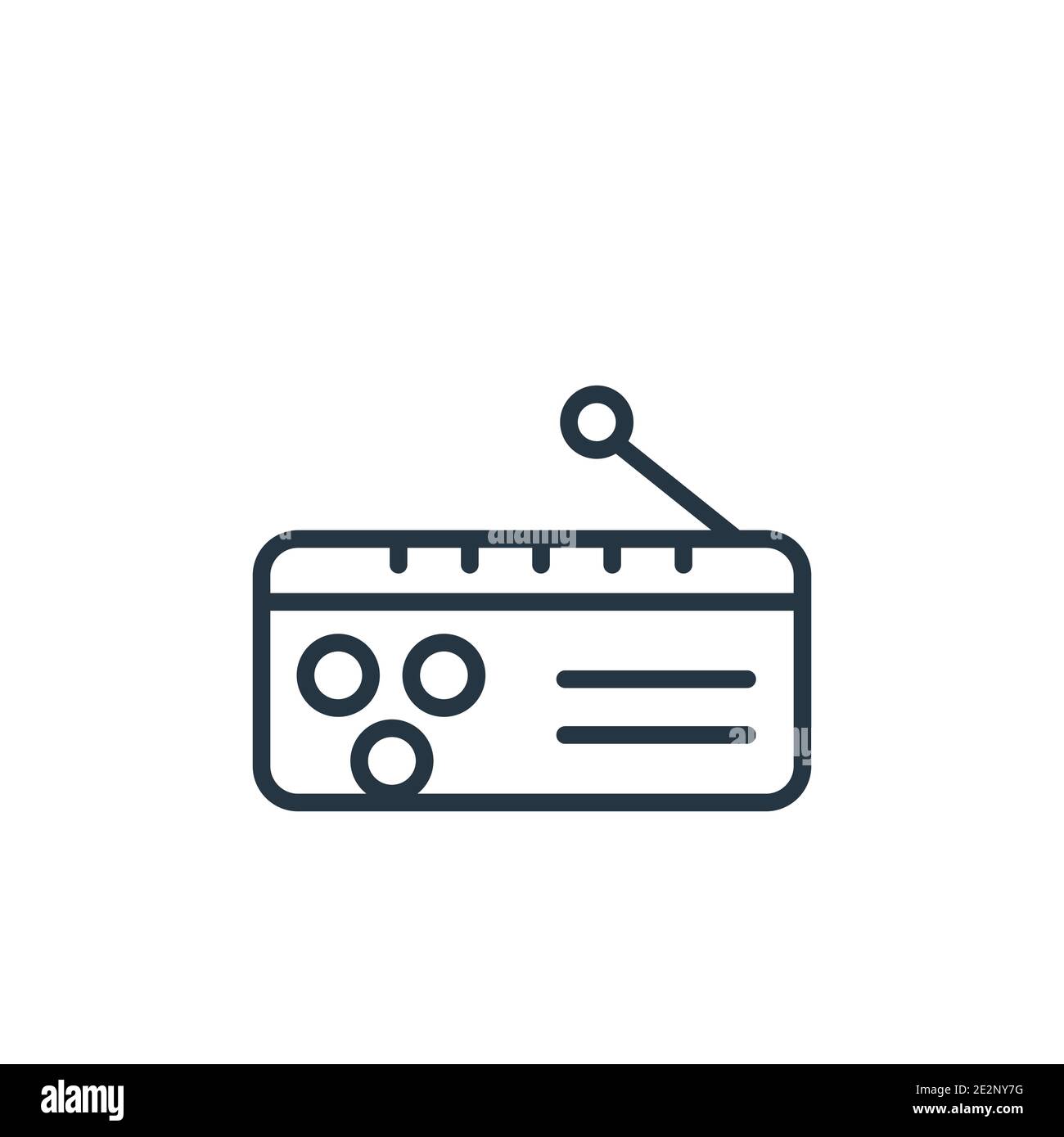 Radio outline vector icon. Thin line black radio icon, flat vector ...