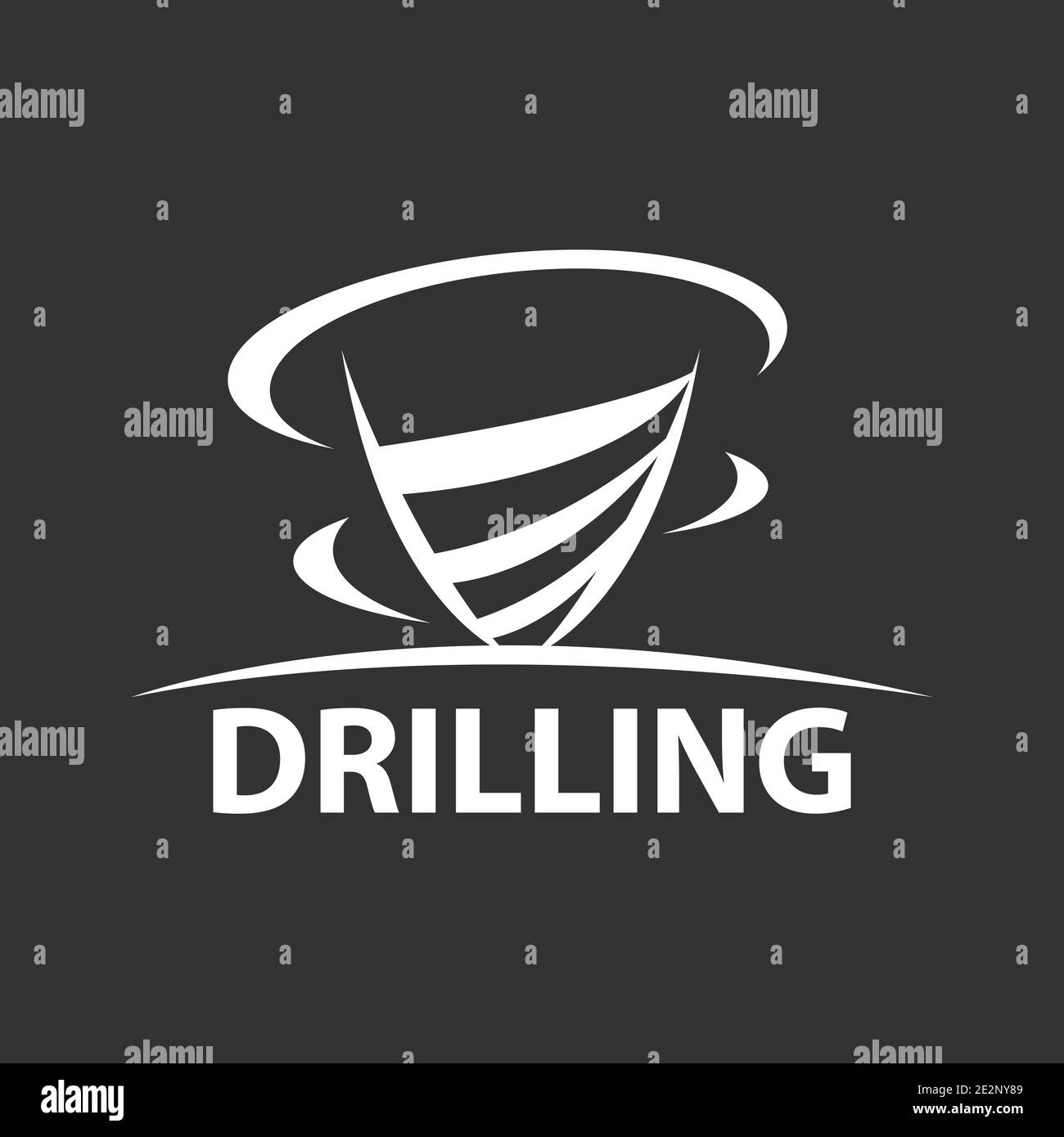 Vector logo of drilling, geodetic works Stock Vector Image & Art - Alamy