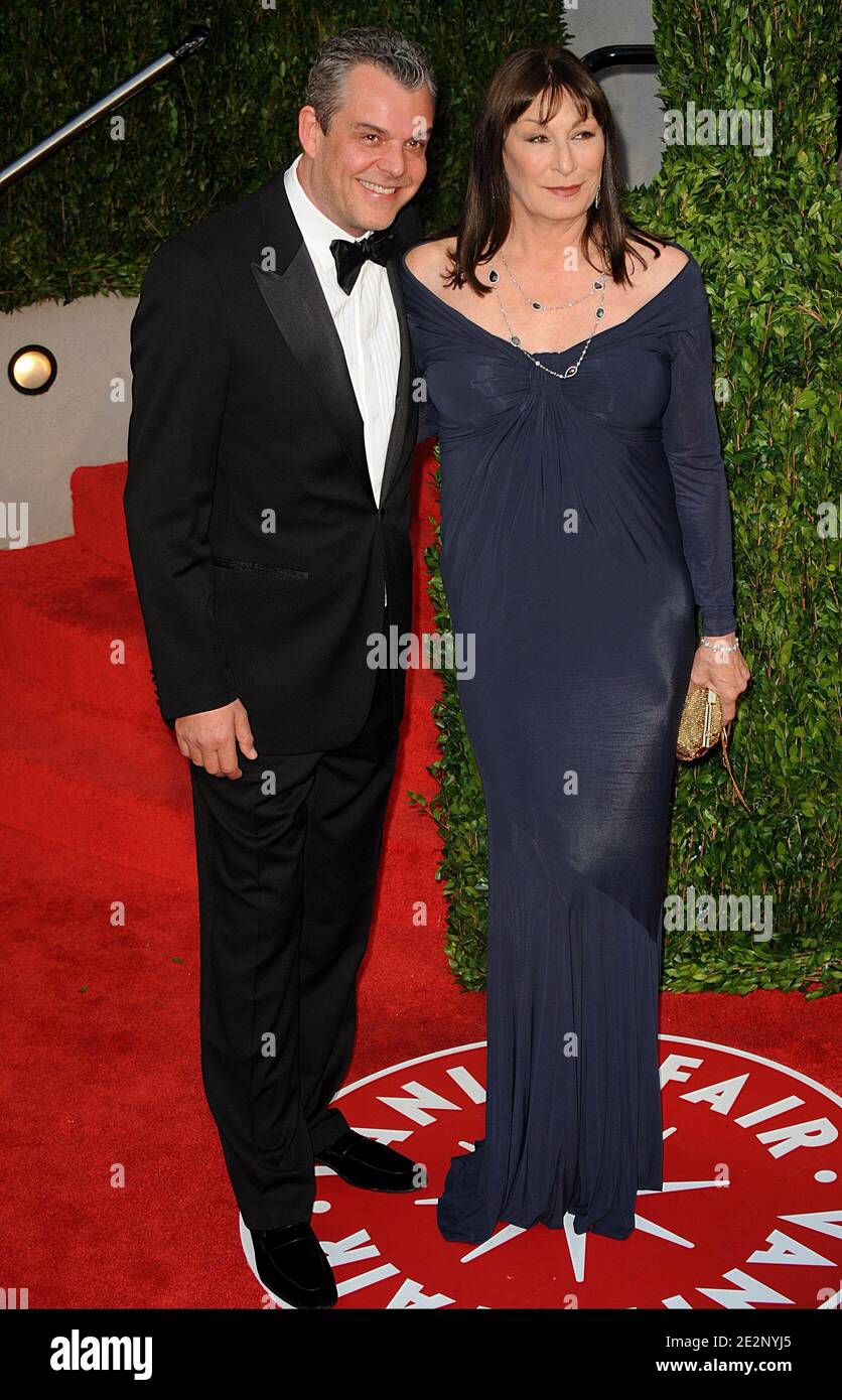 Danny Huston and Angelica Huston arriving at the Vanity Fair Oscar ...