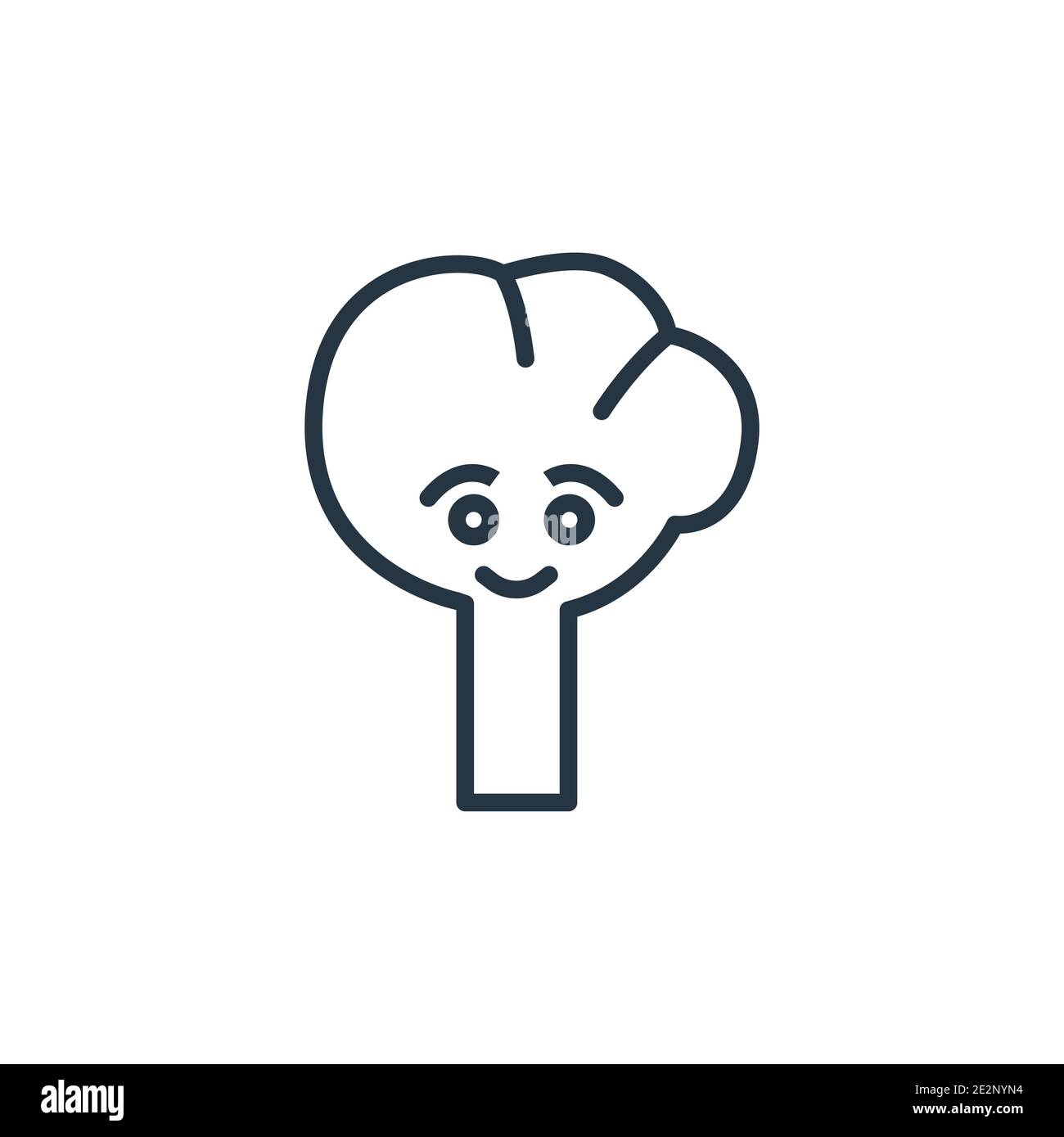 Talking tree outline vector icon. Thin line black talking tree icon ...