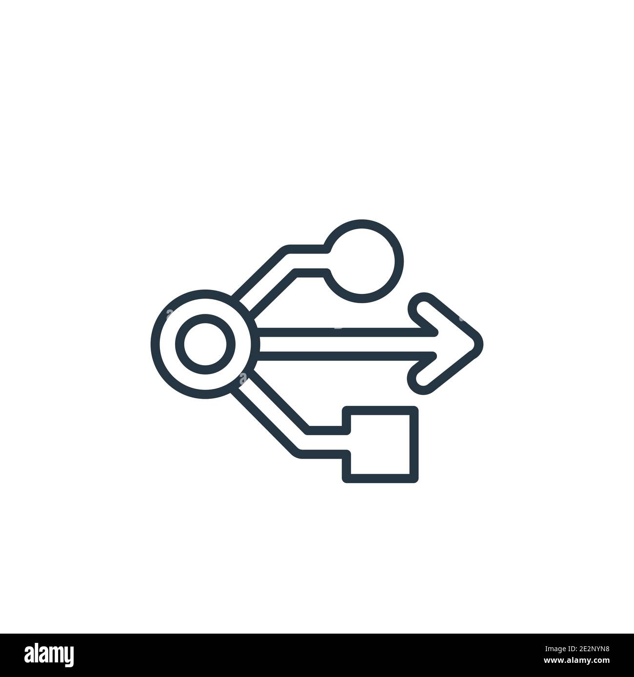 Usb connection outline vector icon. Thin line black usb connection icon, flat vector simple ...