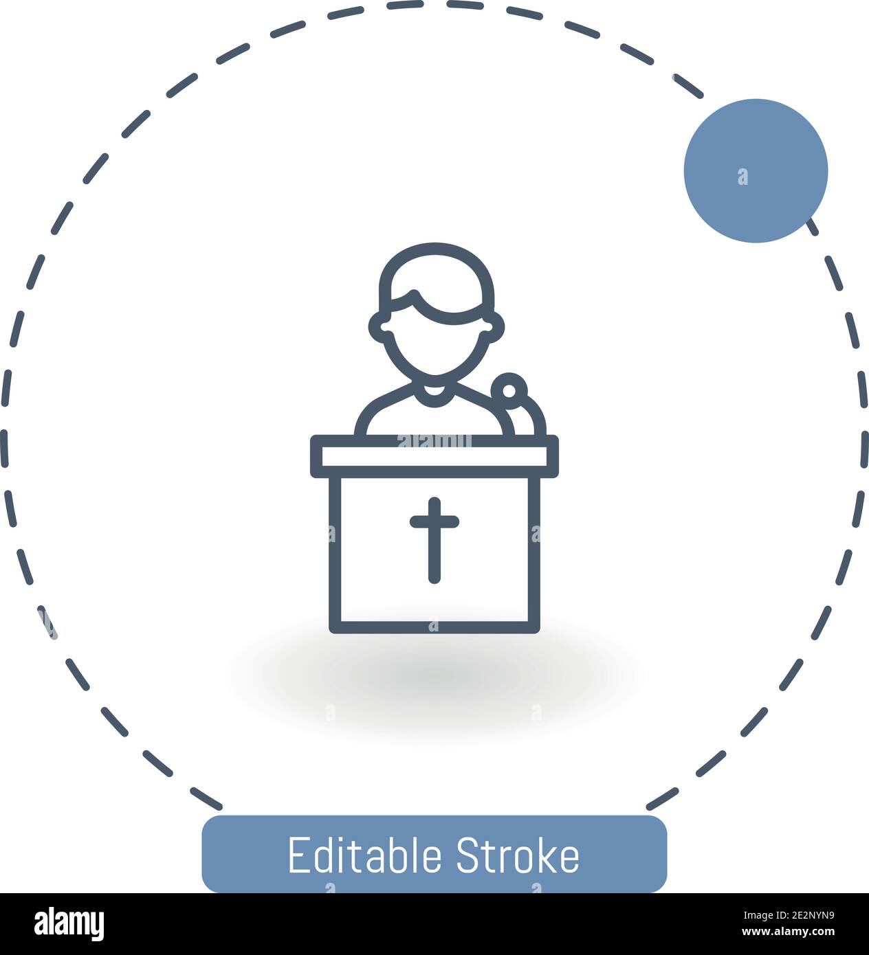pulpit vector icon editable stroke outline icons for web and mobile ...