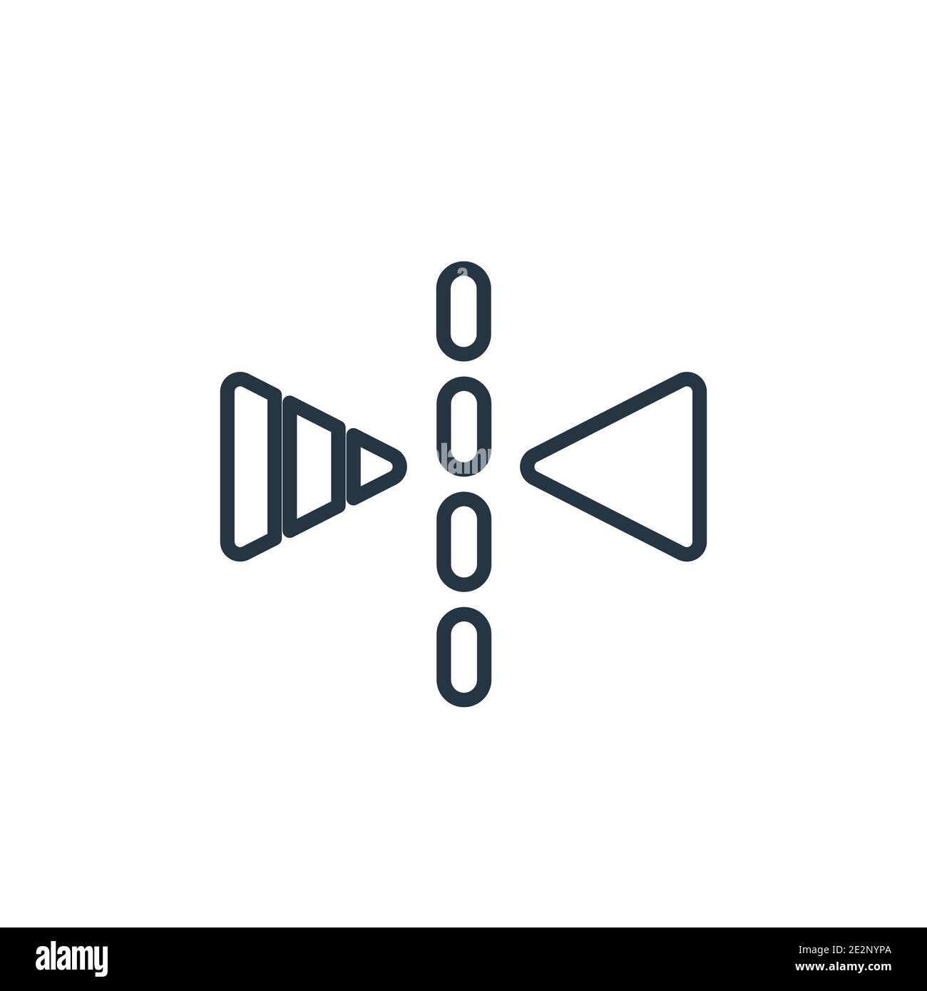 Reflect outline vector icon. Thin line black reflect icon, flat vector ...