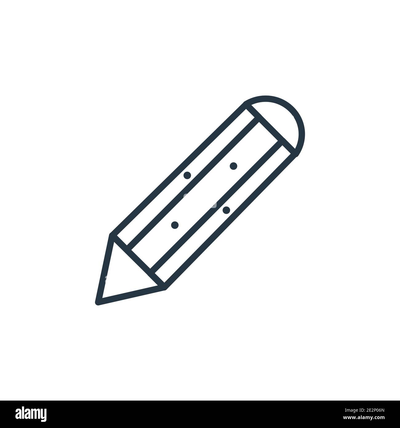 Edit pencil outline vector icon. Thin line black edit pencil icon, flat ...