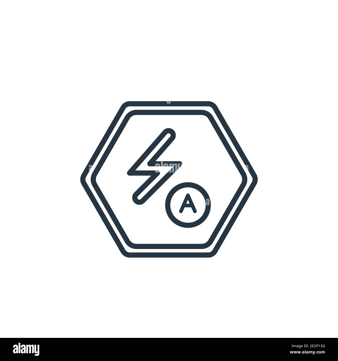 Auto flash outline vector icon. Thin line black auto flash icon, flat ...