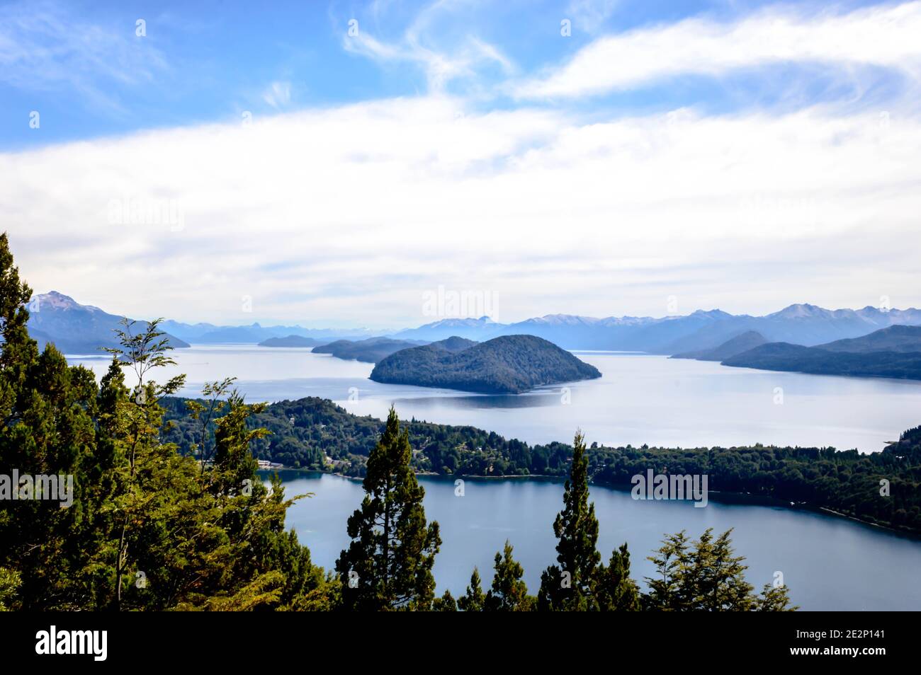 Lake between mountains in Bariloche, Argentina Stock Photo - Alamy