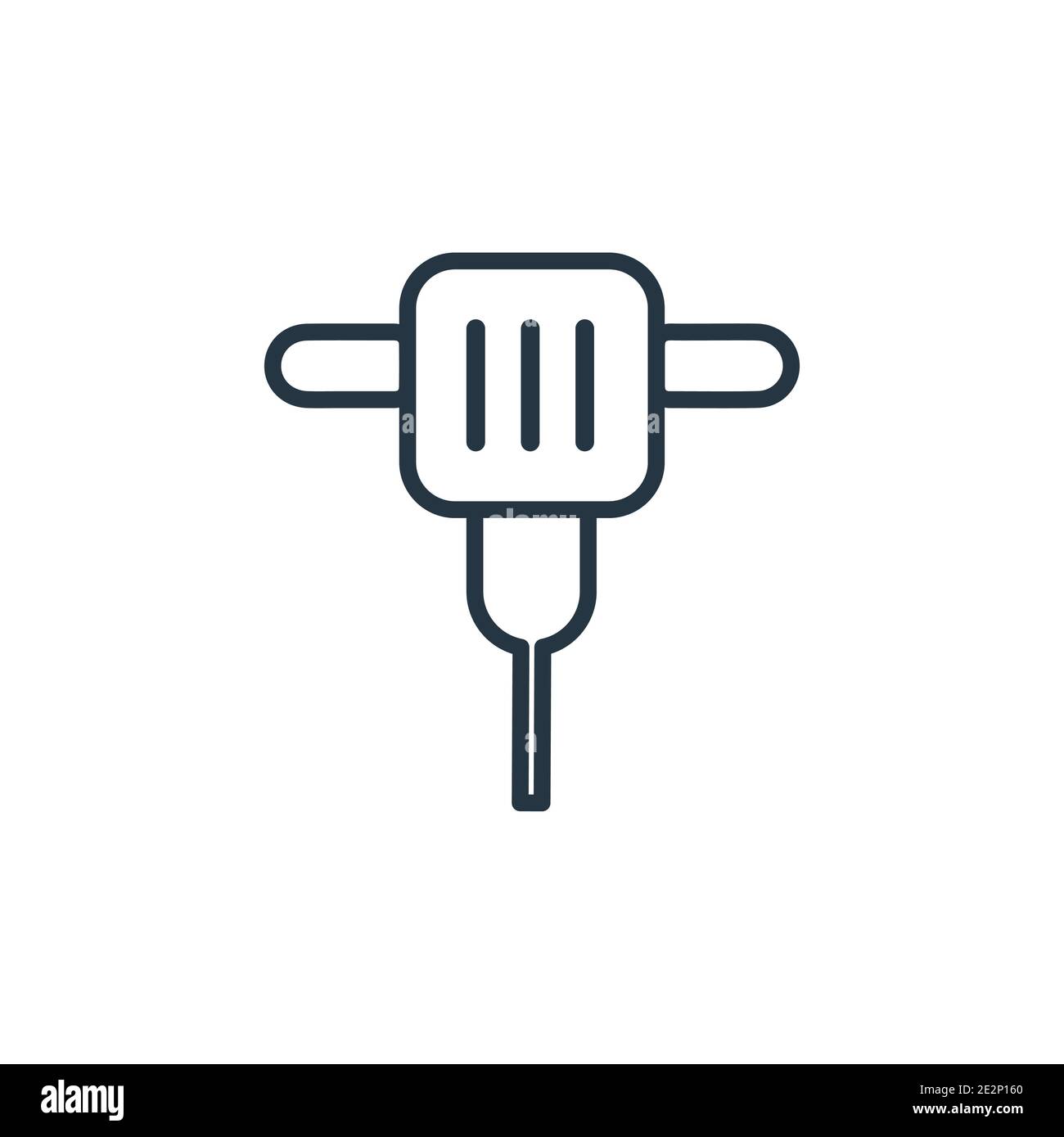 Jackhammer black flat icon hi-res stock photography and images - Alamy