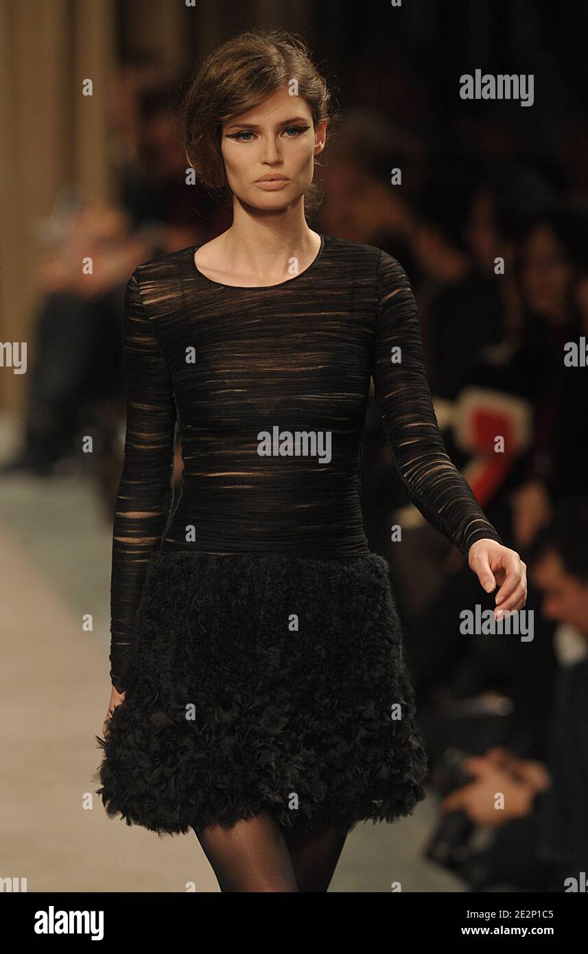 A model displays a creation for Giambattista Valli Fall-Winter 2010/ ...