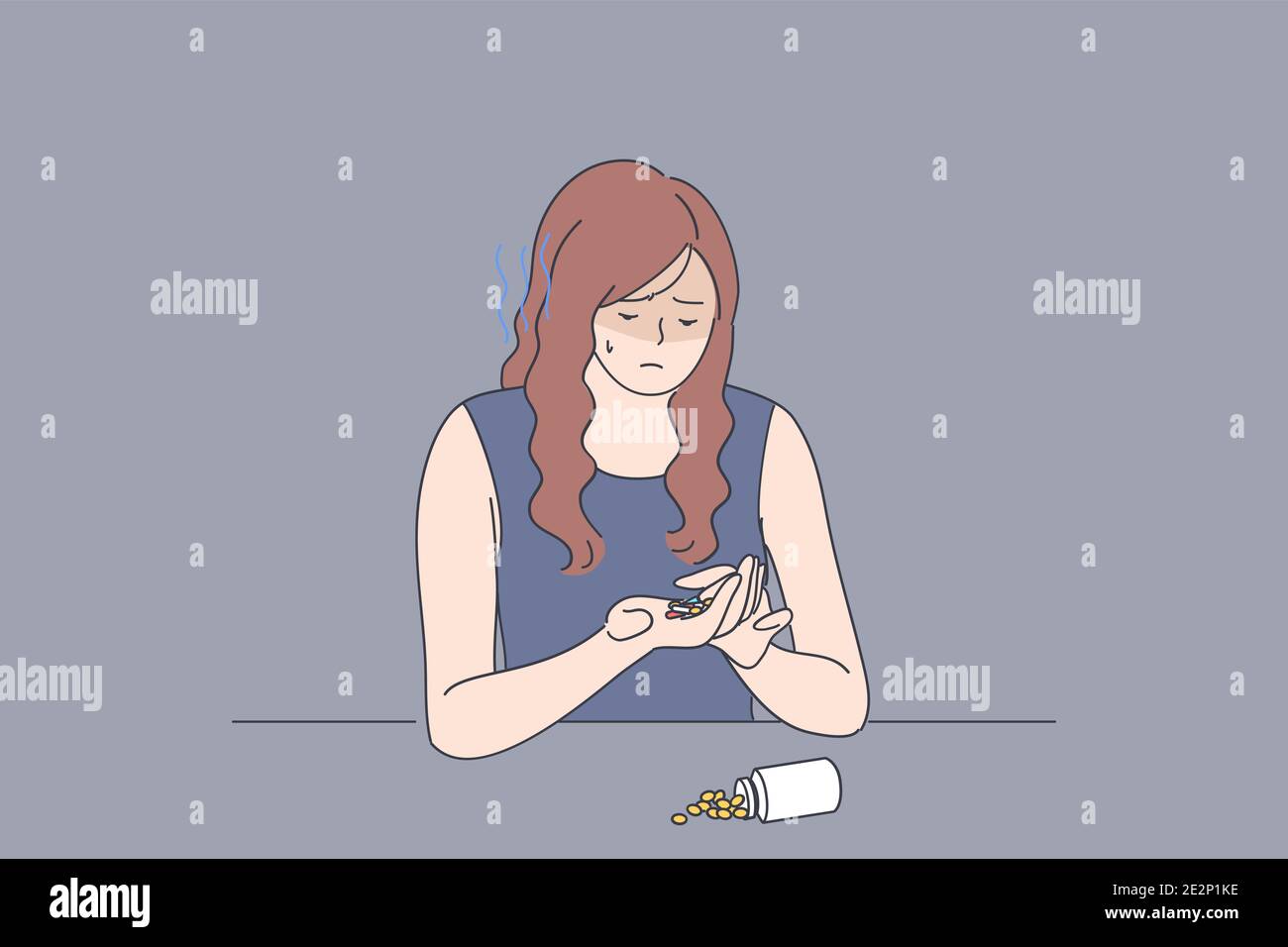 Depression lifestyle Stock Vector Images - Alamy