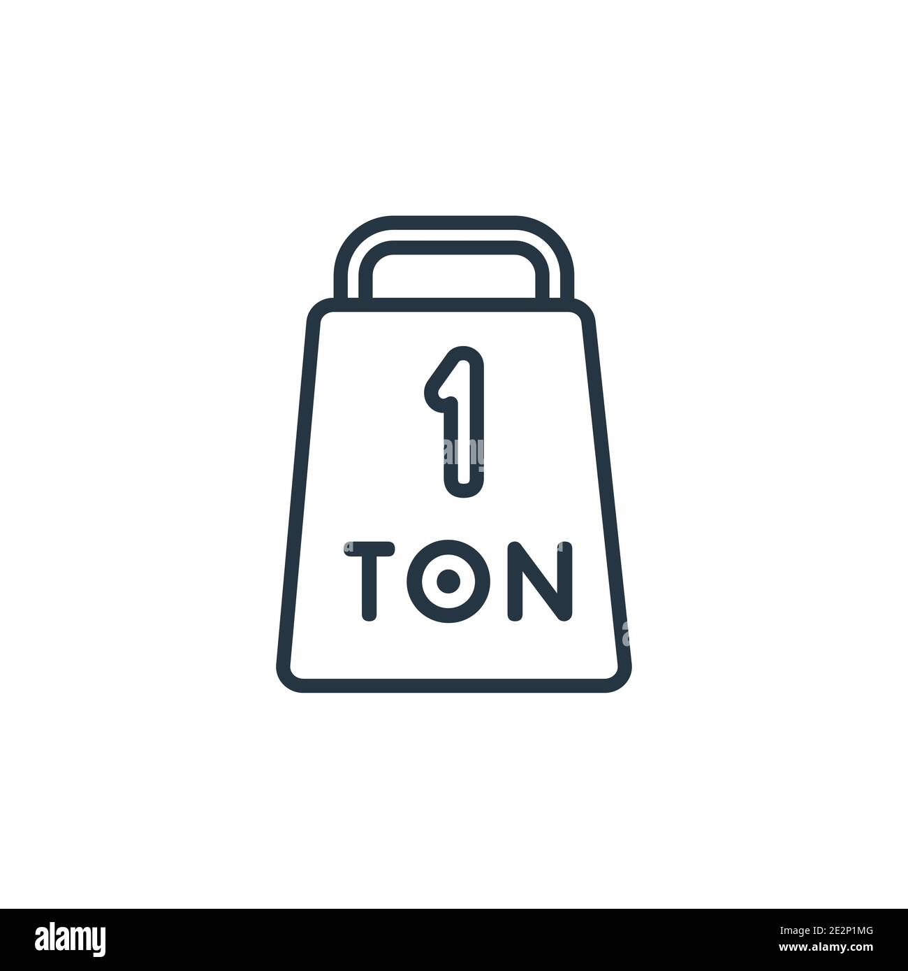 Tonne outline vector icon. Thin line black tonne icon, flat vector ...