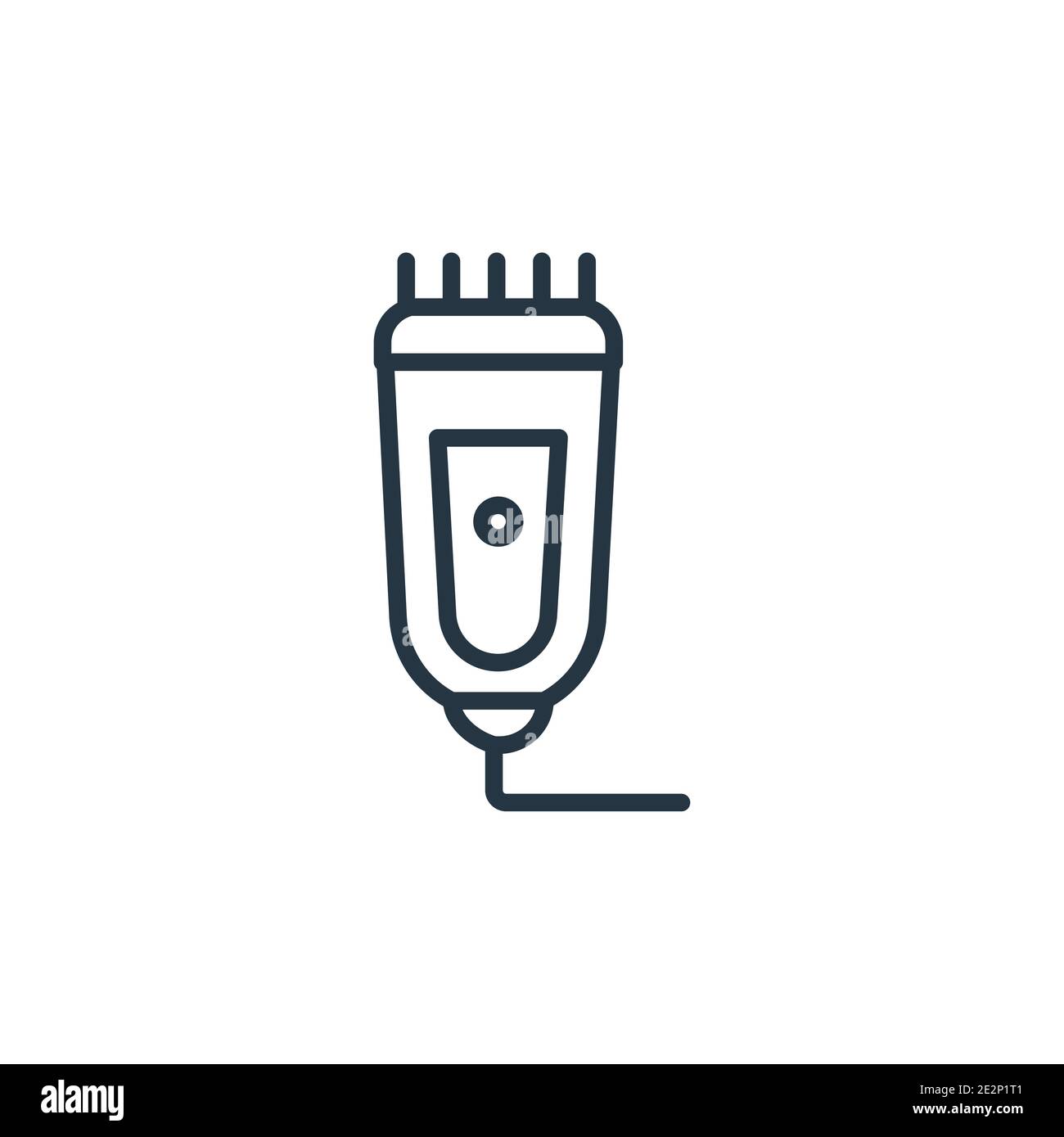 Trimmer outline vector icon. Thin line black trimmer icon, flat vector ...