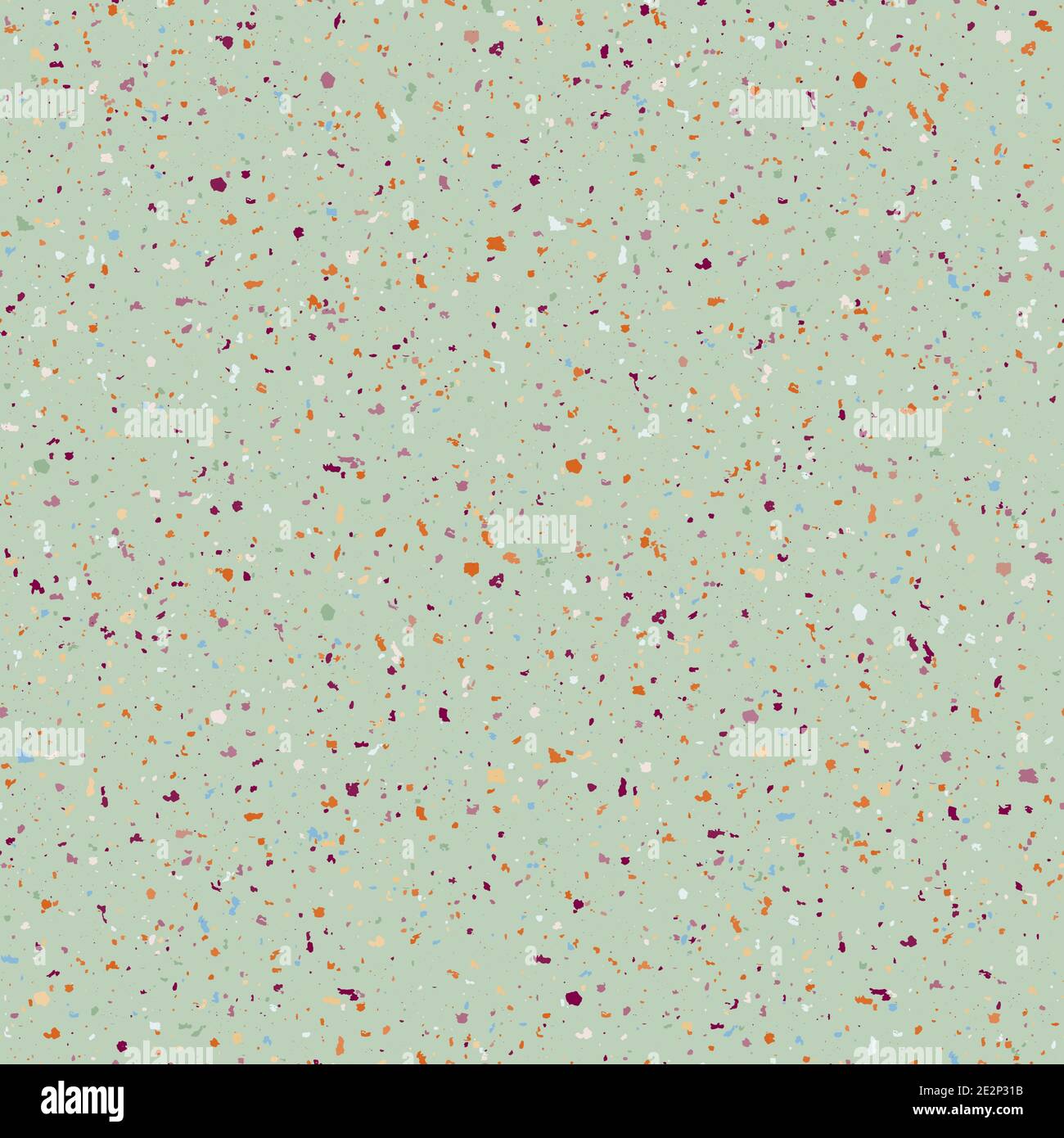 Vector dense terrazzo pattern seamless background. Green backdrop of ...