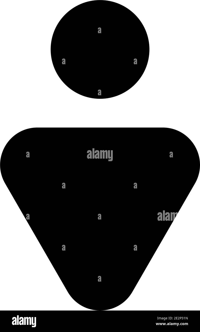 Man abstract icon. Male sign for restroom. Boy WC pictogram for ...