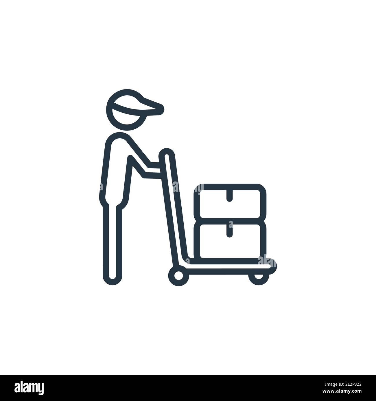 Black delivery man hi-res stock photography and images - Alamy