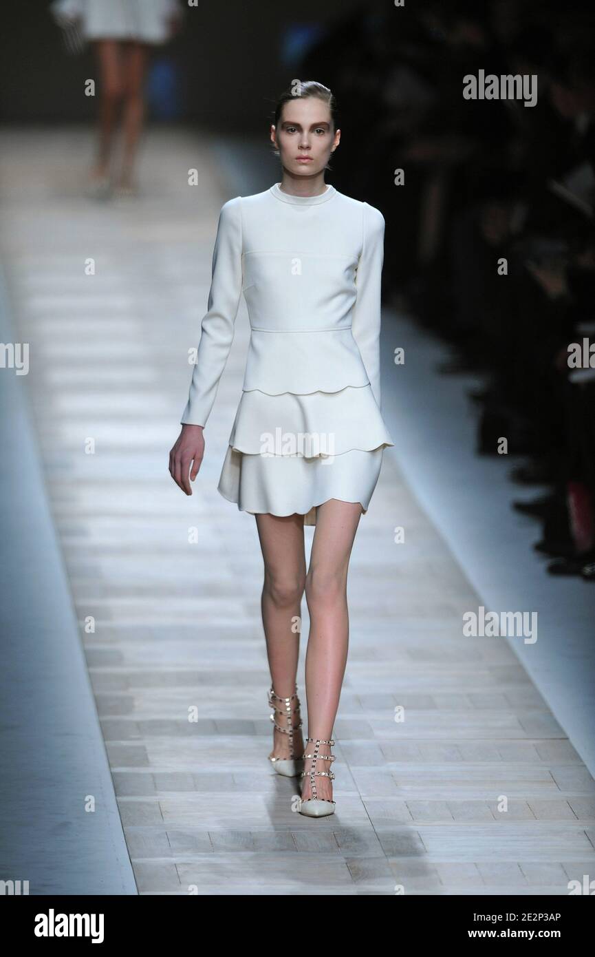 Model Caroline Brasch Nielsen wears a creation for Valentino Fall ...