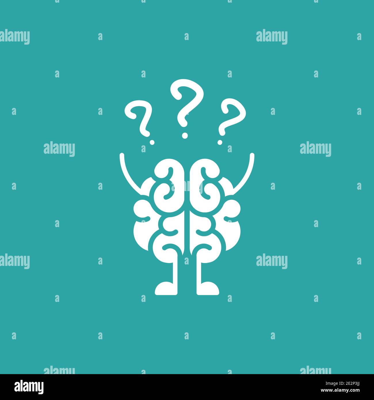 Brain question marks Stock Vector Images - Alamy
