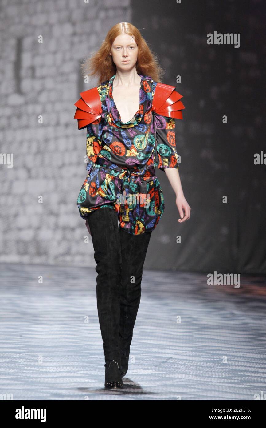 A model wears a creation by designer Jean-Charles de Castelbajac for ...