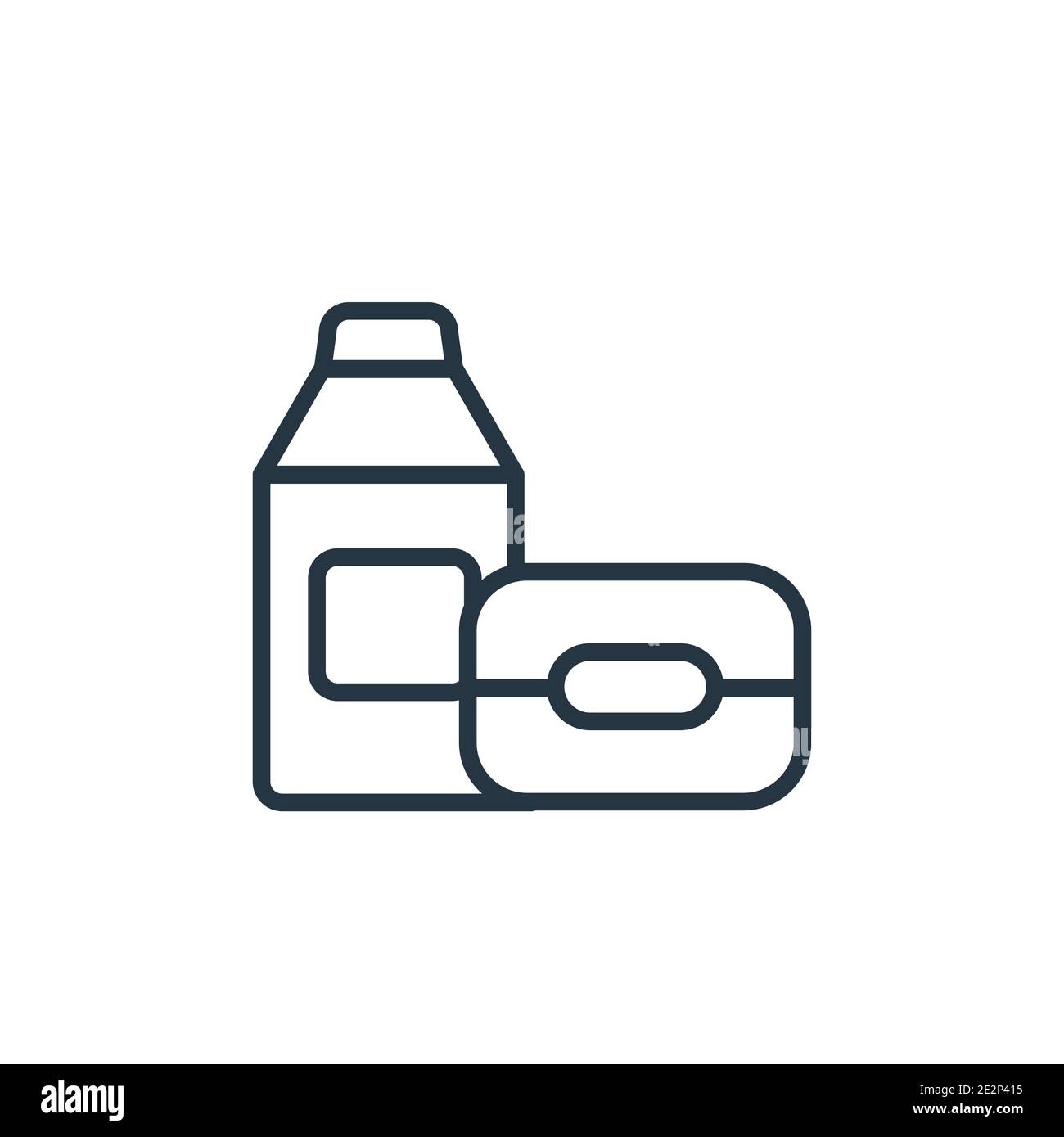 Lunch outline vector icon. Thin line black lunch icon, flat vector ...