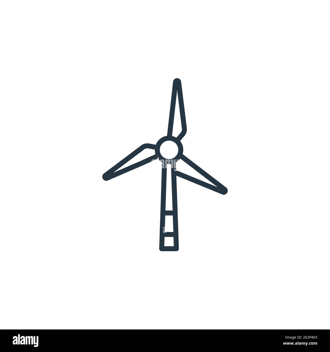 Wind mill outline vector icon. Thin line black wind mill icon, flat ...