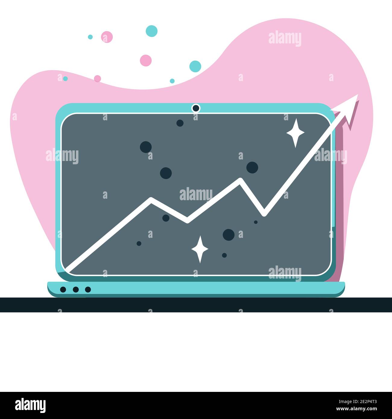 Rising trend, economic growth, improvement diagram statistics, positive ...
