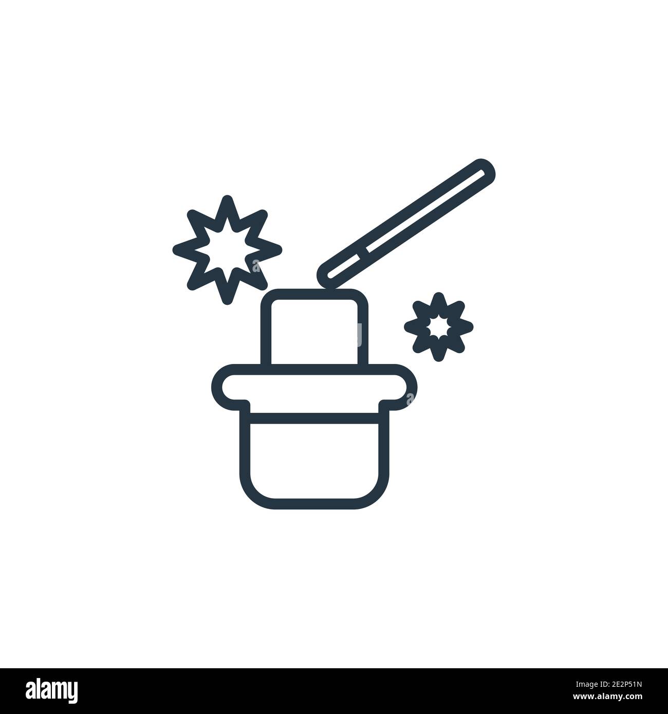 Magic cards outline vector icon. Thin line black magic cards icon, flat ...