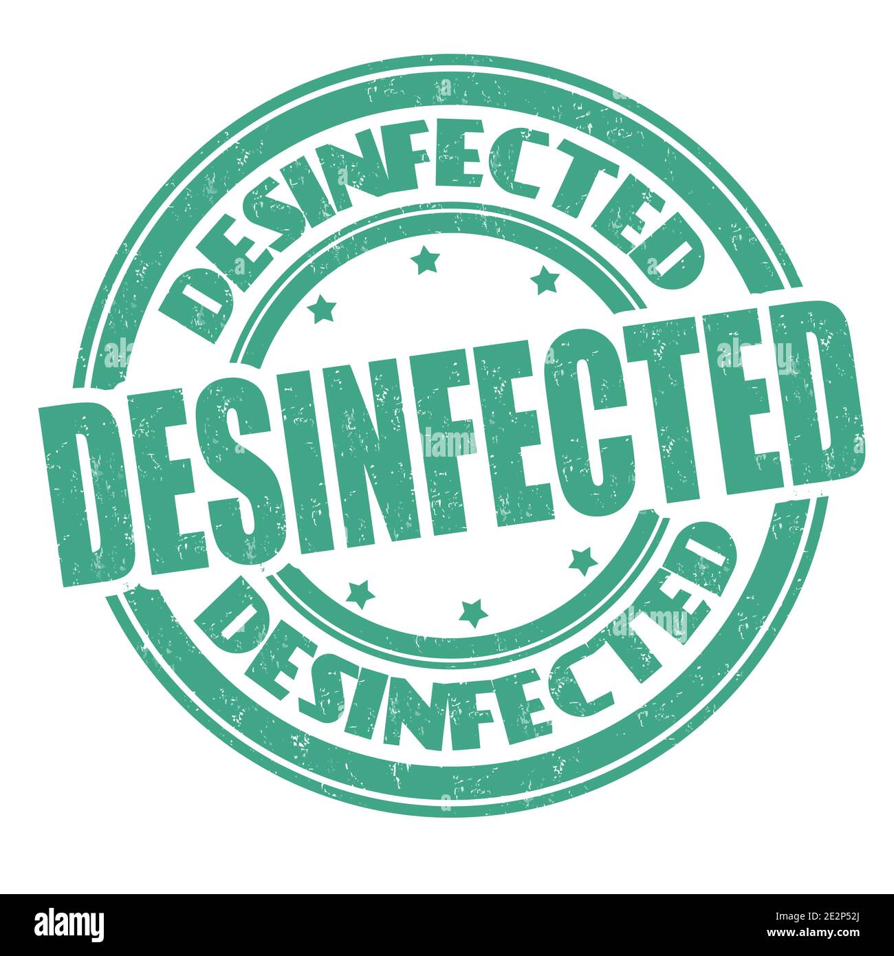 Desinfected grunge rubber stamp on white background, vector ...