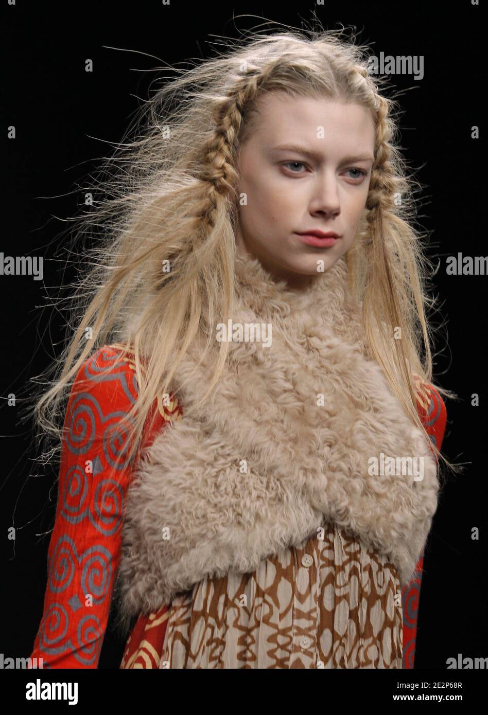 A model displays a creation designed by Wolfgang Joop for Wunderkind ...